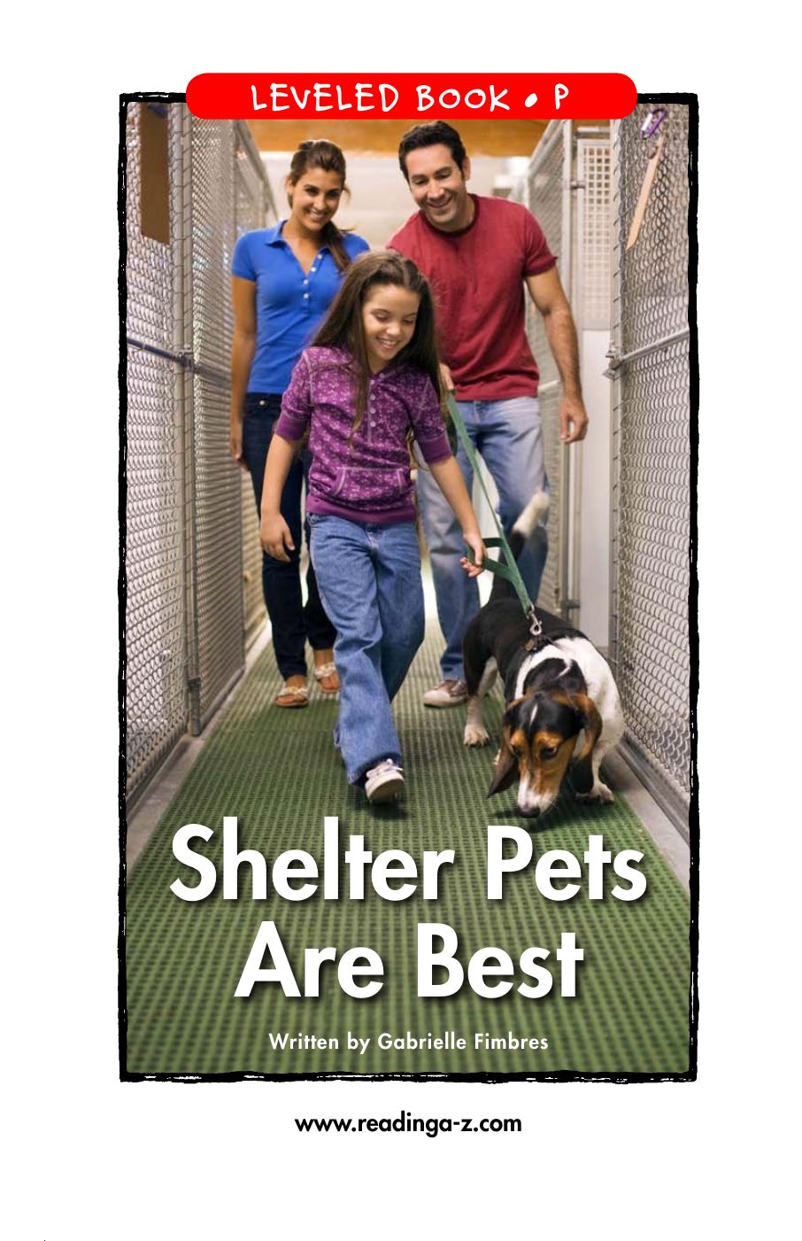 Shelter Pets Are Best - Touch Stories